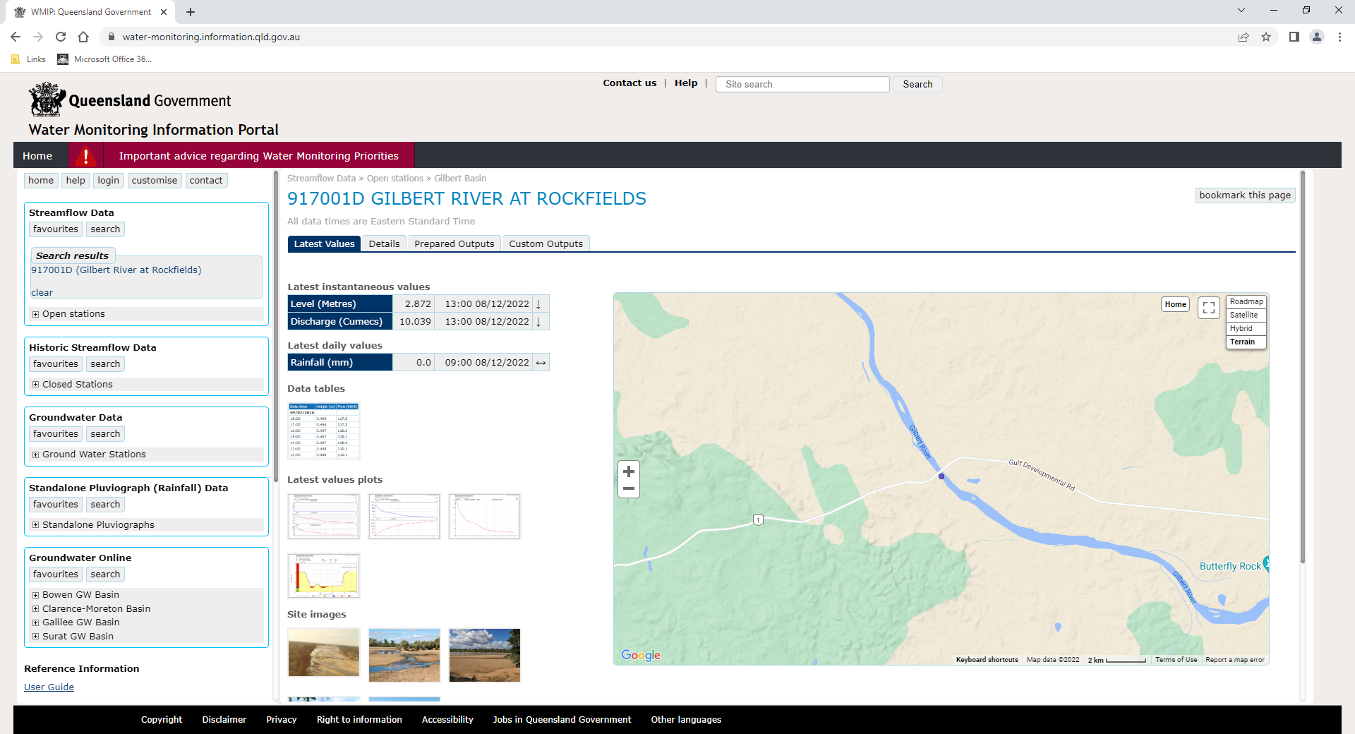 Streamflow monitoring – Gilbert River Digital Twin – Understanding the Gilbert River ...